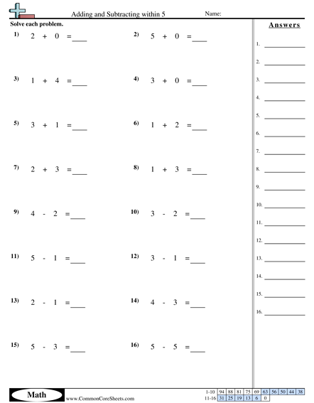 Addition Worksheets Free CommonCoreSheets